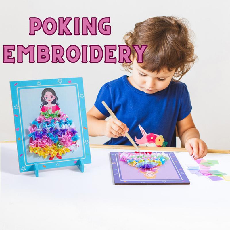 Poking Embroidery Princess Dress DIY Poke Painting - TikTok Shop Singapore