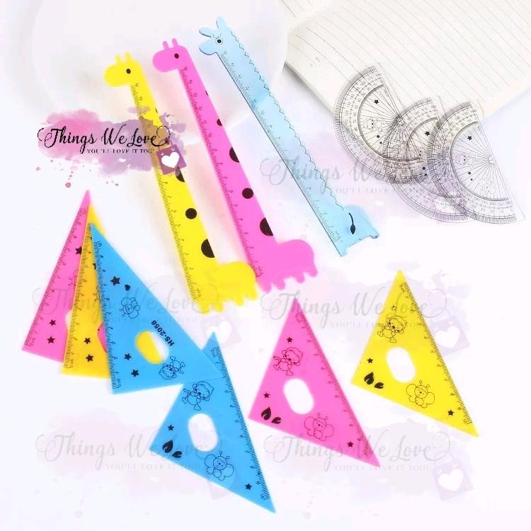 [SG SELLER] [FREE SHIPPING] 4 Pcs Geometry Drawing Ruler Set - TikTok ...