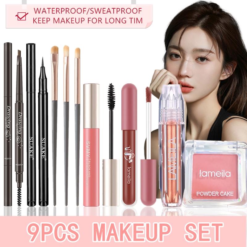 9PCS MAKEUP SET Lameila Liquid Eye Shadow+Lameila Monochrome - TikTok ...
