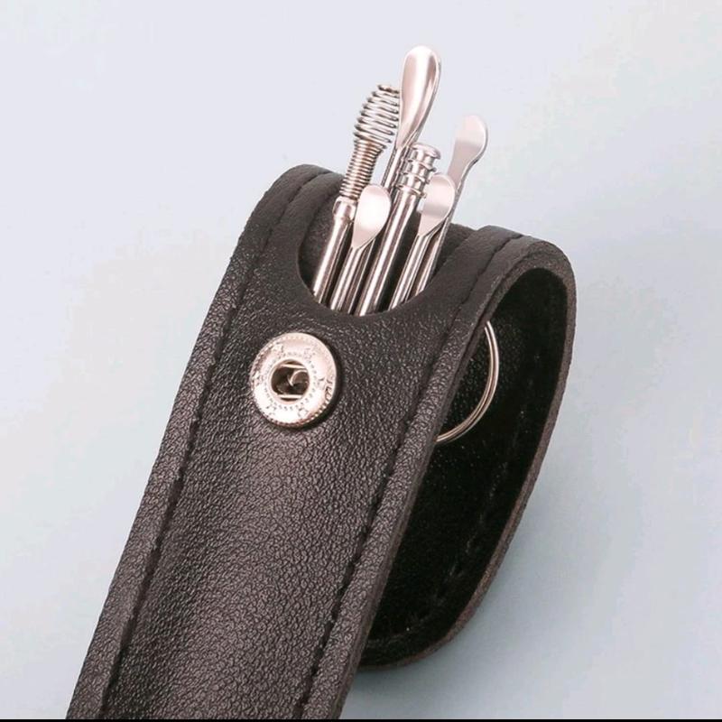 Set Pengorek Korek Telinga Besi Ear Pick Kit Ear Wax Remover Cleaning ...