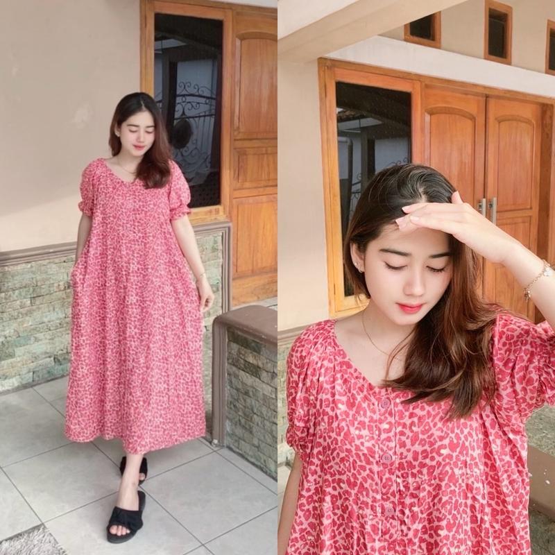 Fiona dress rayon motif daster busui Cantik - Shop | Tokopedia