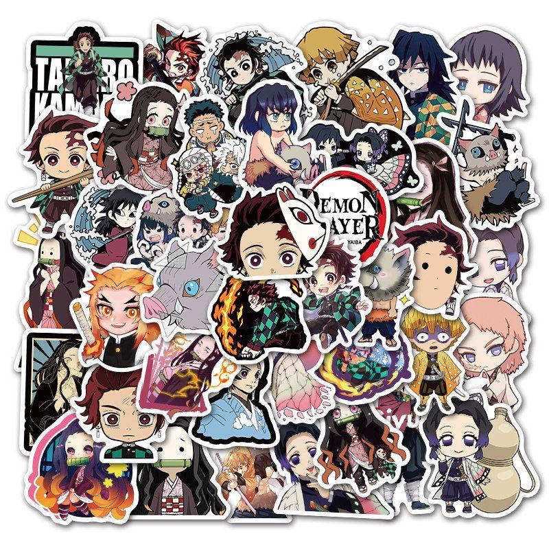 Pelekat Kimetsu No Yaiba, Pelbagai Warna, 50pcs, Pelekat Pvc - TikTok ...