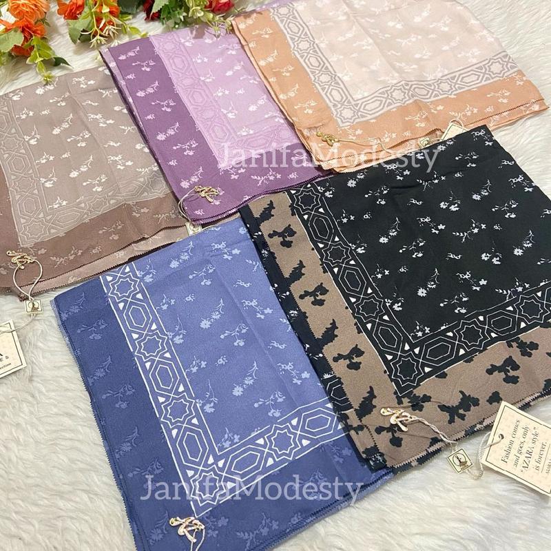 Original Azara Triangle Square Hijab with Nameplate and Ziplock ...