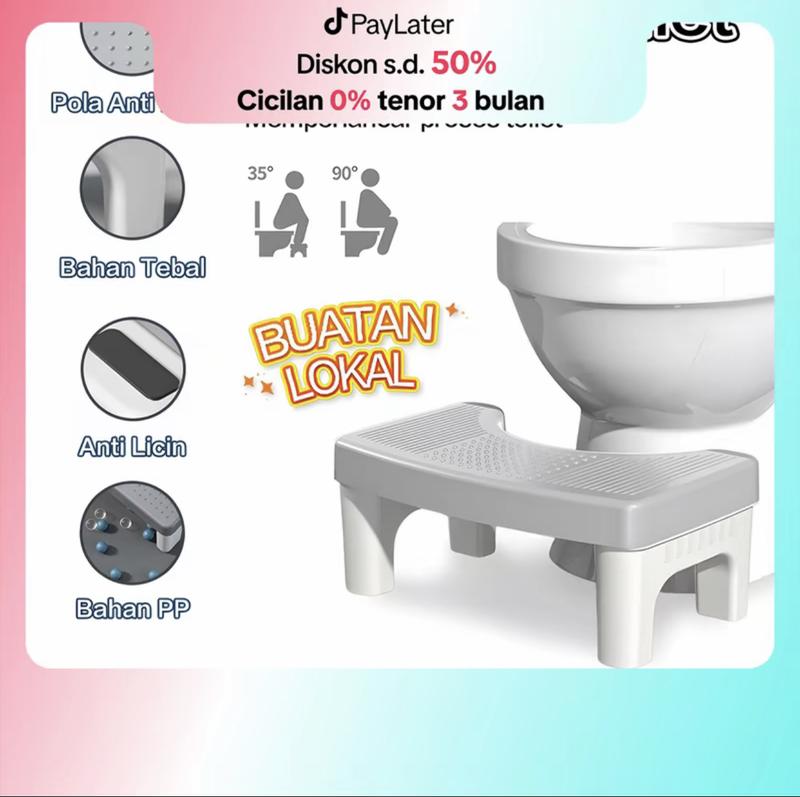 Bangku Toilet Anti-Slip untuk Anak, Lansia & Ibu Hamil | Stool Penambah ...