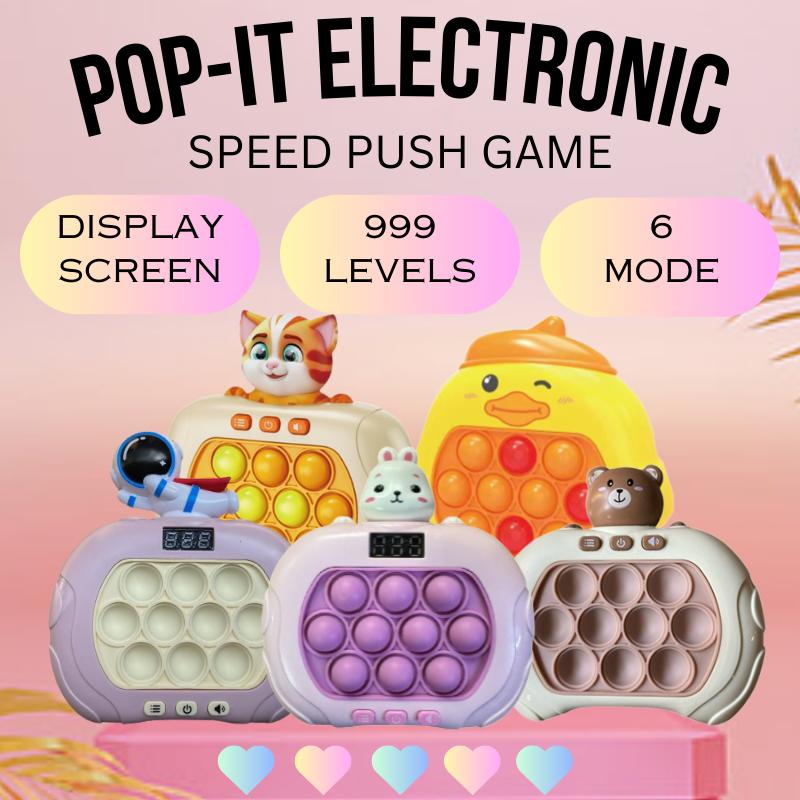 Electronic Pop It Quick Push Puzzle Game Console Fidget Toy ...