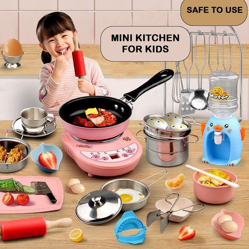 48 PCS Kids Real Cooking |Children Cook Toys|Cooking Simulation ...