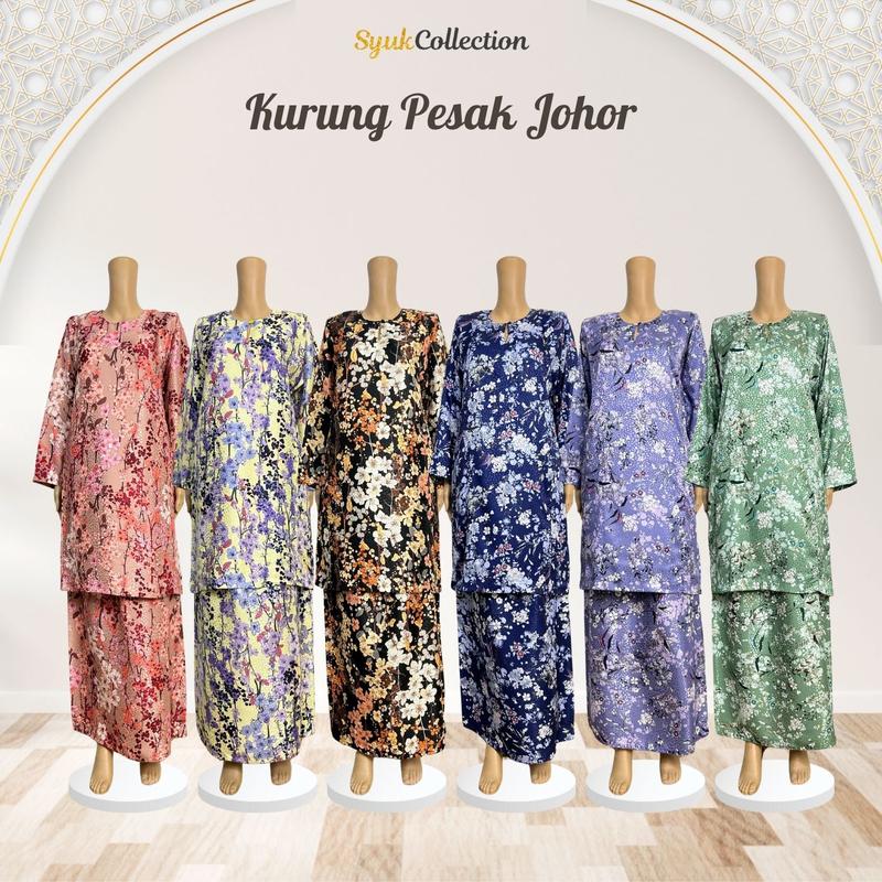 Baju Kurung Pesak Johor Batik Exclusive Kain Susun Tepi Material ...