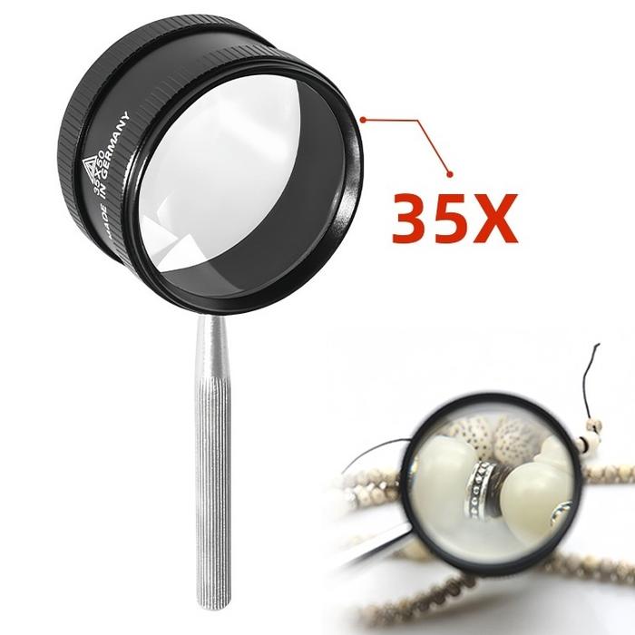 Promo Kaca Pembesar 35x AB77 / Lup Lensa Magnifier Handheld / Perhiasan ...