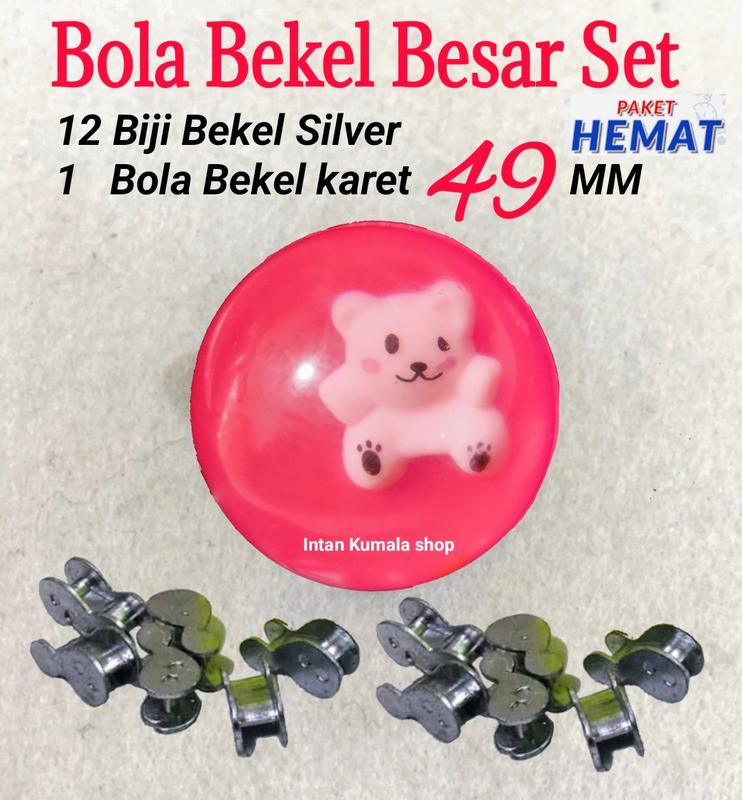 MAINAN BOLA BEKEL SET BESAR UKURAN 49MM DENGAN 6/12 BIJI SILVER Toys ...