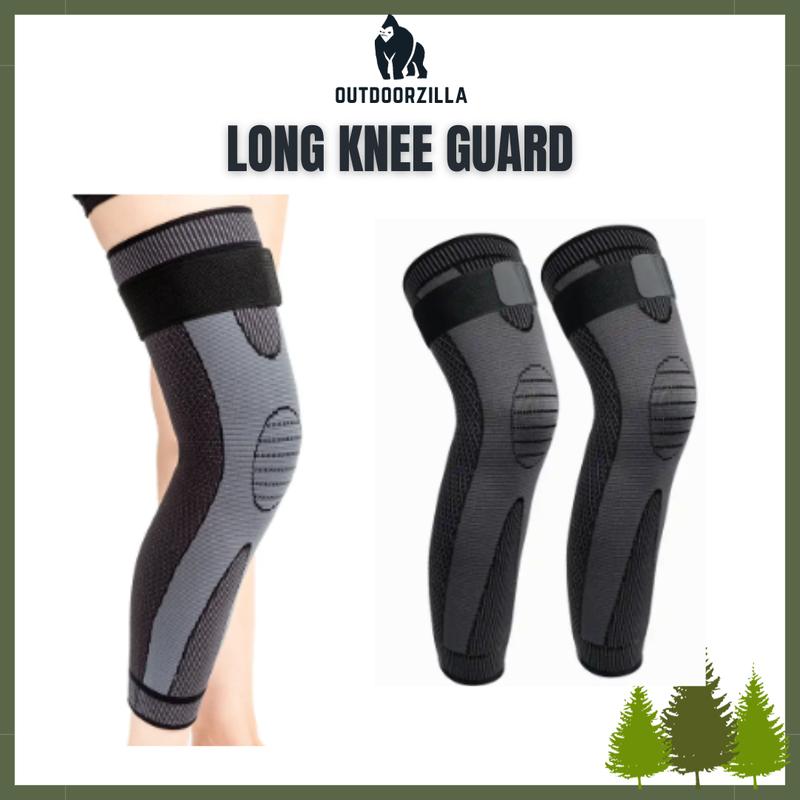 Long Knee Guard Adjustable Knee Brace Protector Strap Pressurization ...