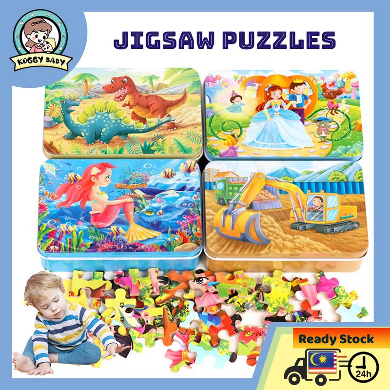 KOGGY 60pcs Wooden Cartoon Puzzle Kids Learning Jigsaw Puzzl - TikTok ...