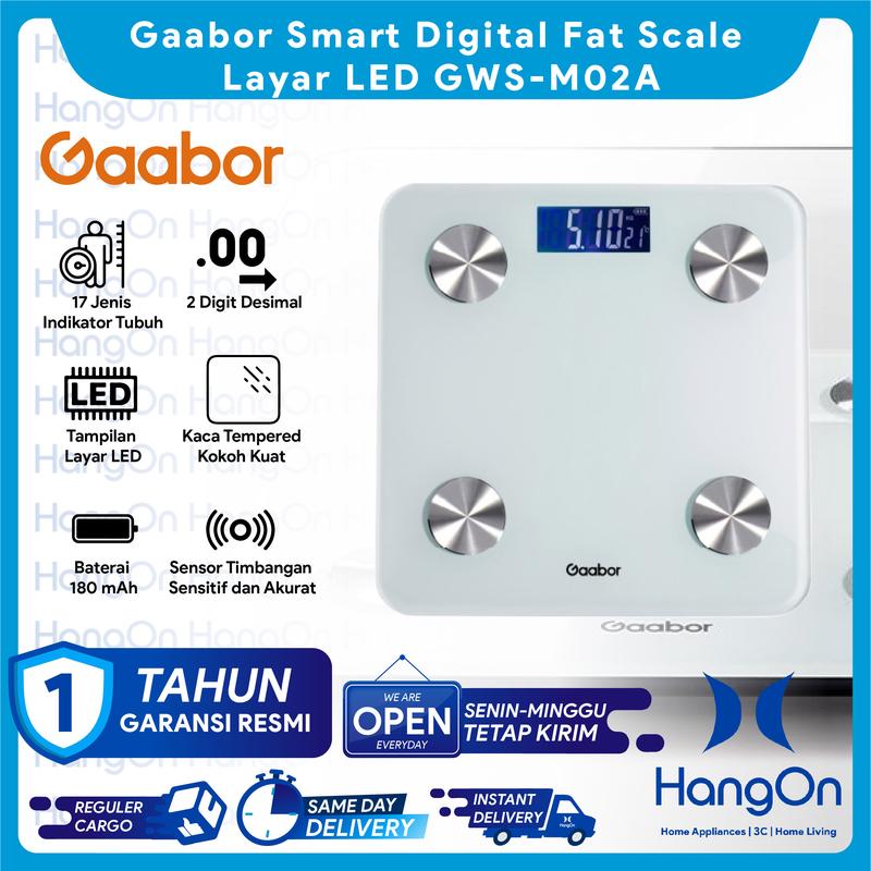 Gaabor Smart Digital Fat Scale Layar LED Timbangan Komposisi Tubuh GWS ...