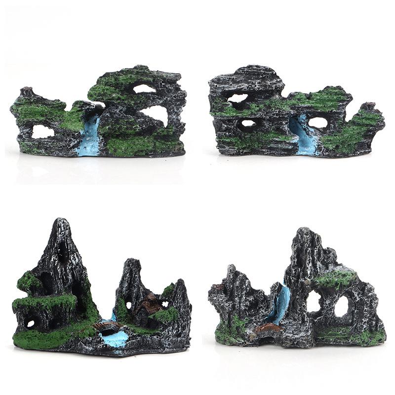 Decorative Rocks Aquarium Decoration Resin Rockery for Fish Tank ...