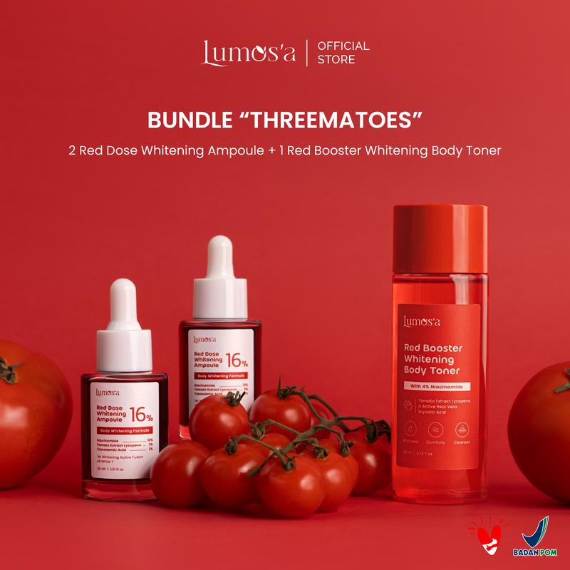 [PRE-ORDER BUNDLE 3] Lumos'a Red Dose Whitening Ampoule 30ml + Red ...