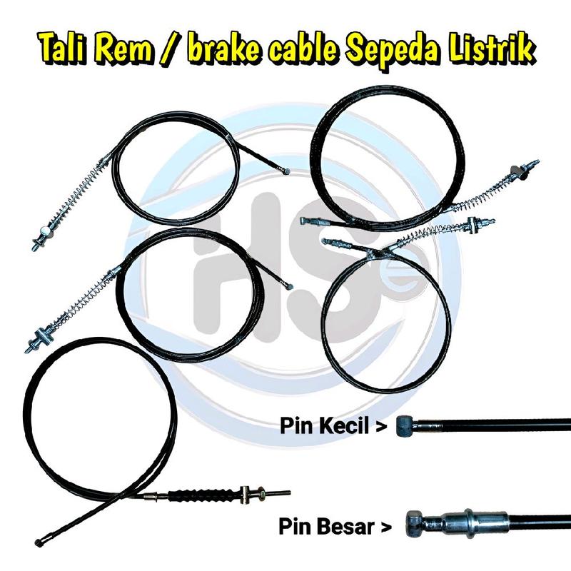 TALI REM SEPEDA LISTRIK UNIVERSAL DEPAN / BELAKANG / 1 set depan ...