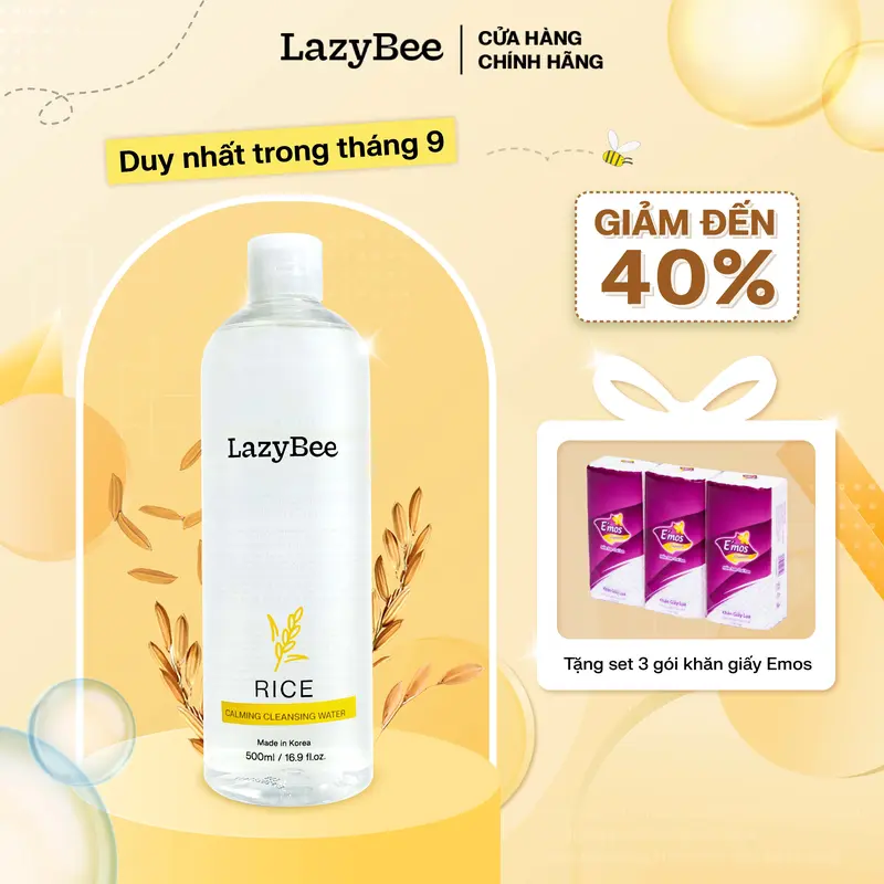 Nước Tẩy Trang Gạo LazyBee 500ml Dịu Nhẹ, Cấp Ẩm, Dưỡng Sáng - TikTok Shop Vietnam