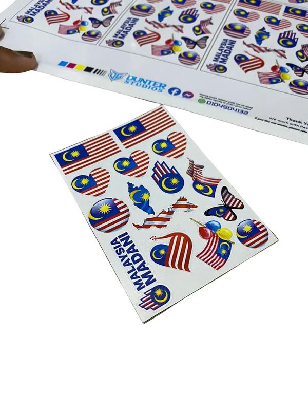 14pcs Sticker Pipi Muka Merdeka Hari Malaysia Kalis Air - TikTok Shop ...