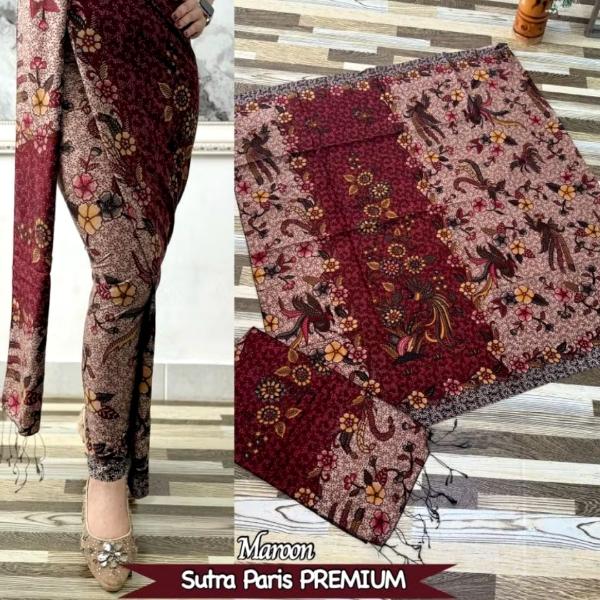 Kamen Sutra Paris Set Selendang - Kebaya Wisuda Adat Bali Motif Batik ...