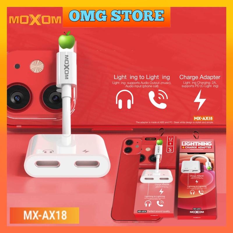 Moxom AX-18/AX-16/AX-19/AX-20 Audio Adapter iP TypeC 2IN1 3.5mm ...