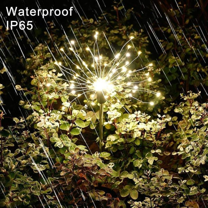 120 Lights Solar Fireworks String Garden Decorative Lights - TikTok ...