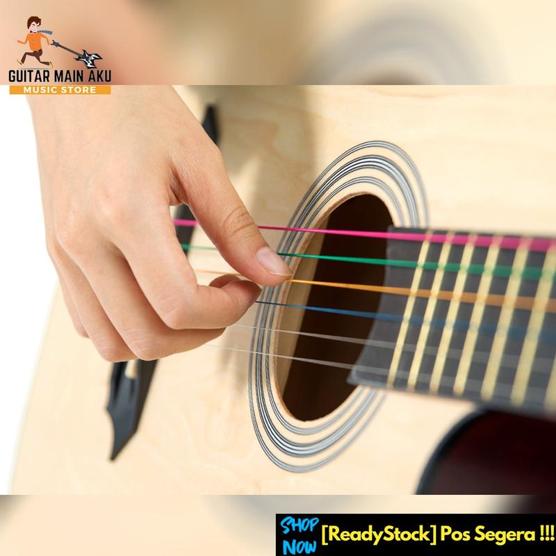 Pos Segera 6 Rainbow strings Colorful Acoustic Guitar String - TikTok ...