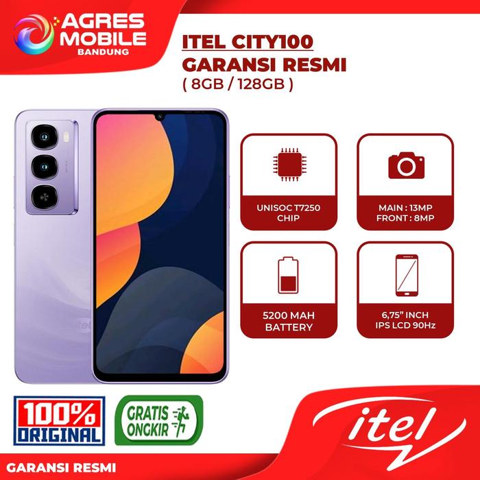 Promo [ TP ] ITEL CITY100 ( 8GB/128GB ) GARANSI RESMI | UP TO 24GB ...