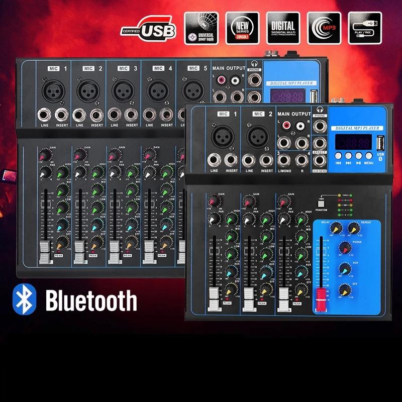 Audio Mixer 7 Channel 4 Channel DJ Mixer bluetooth usb sound - TikTok ...
