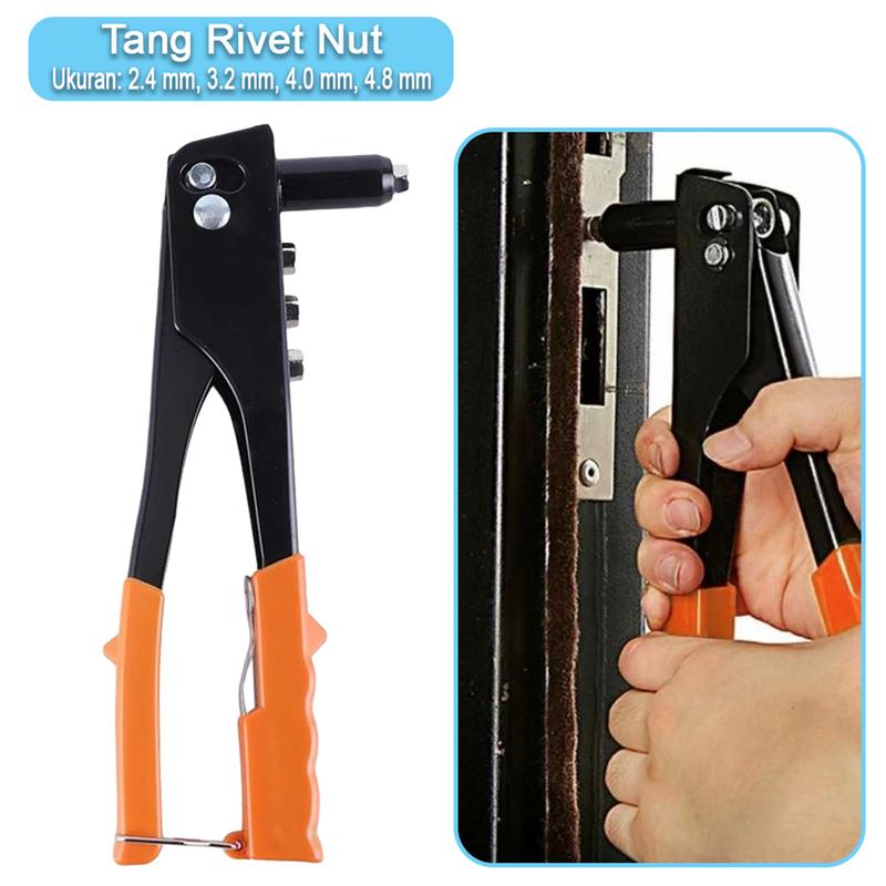 Tang Rivet Nut Ukuran 2.4 mm 3.2 mm 4 mm 4.8 mm Alat Paku Keling Hand ...