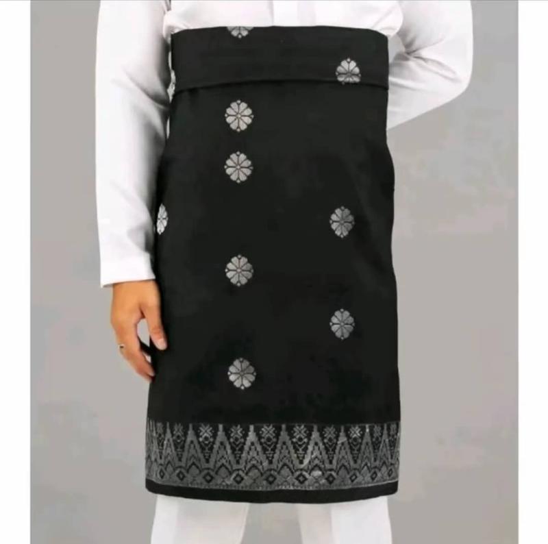 Sampin Bunga Tabur Tenun Dewasa 2 meter black silver gold full - TikTok ...