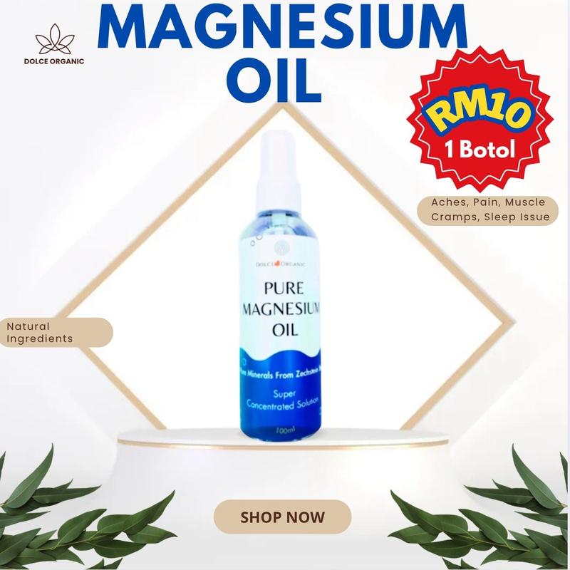 Minyak Magnesium Zechstein Sea 100mL Botol Sembur Sumber Semulajadi ...