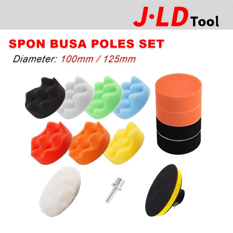 JLD Spon Busa Poles Set 14pcs Sponge Wool Polishing Body Motor - Shop ...