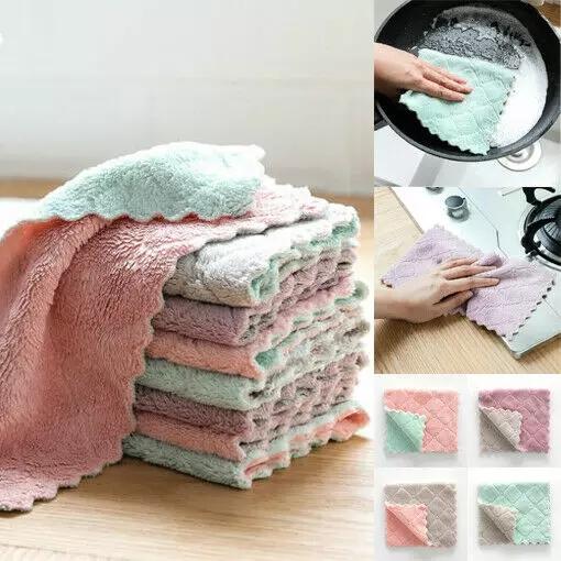 10/20/30 Pcs Microfiber Cleaning Dish Wash Cloth Kitchen Cloth - TikTok ...