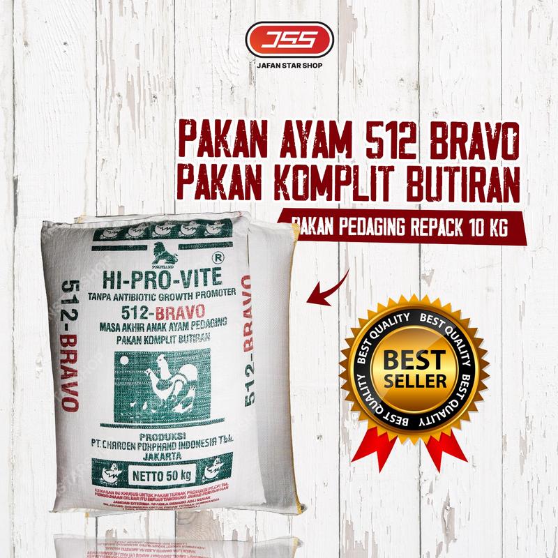 512 Bravo Pelet Pakan Ayam Pur Daging Umur 21 hari - Panen Kemasan ...