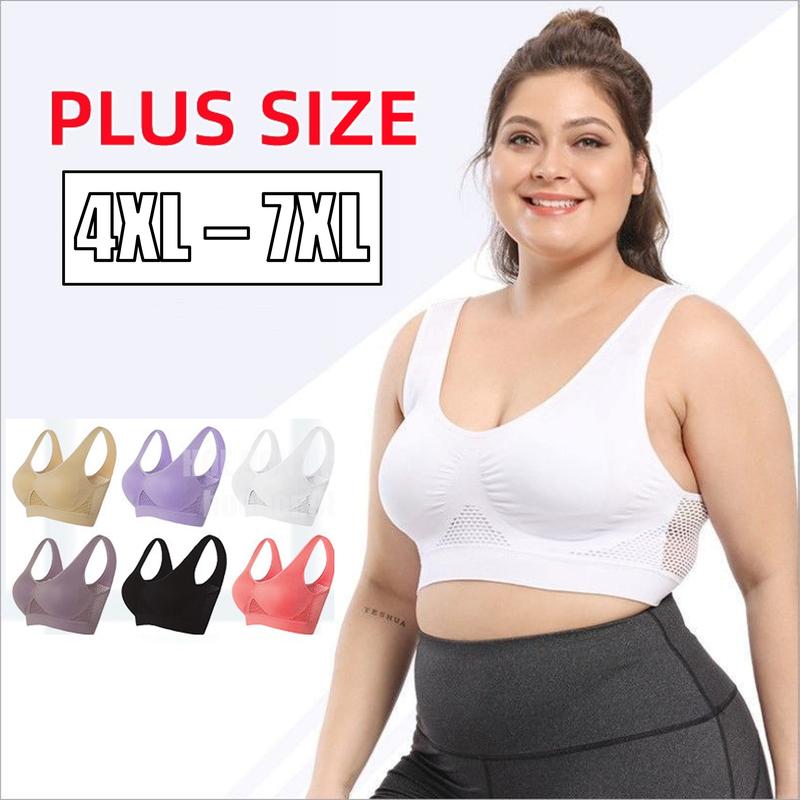 [Plus Size 4XL - 7XL] Seamless Breathable Sport Bra 0299 Sof - TikTok Shop Malaysia