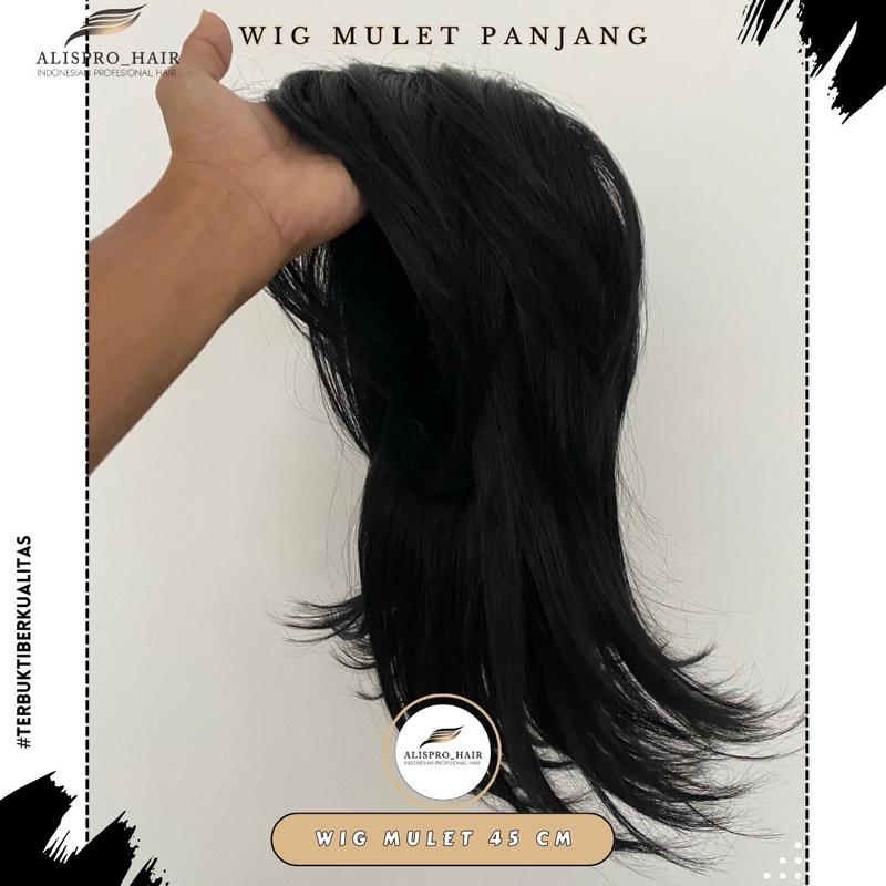 Wig Rambut Palsu Mulet Panjang Warna Hitam Buat Laki Laki Da - Shop ...