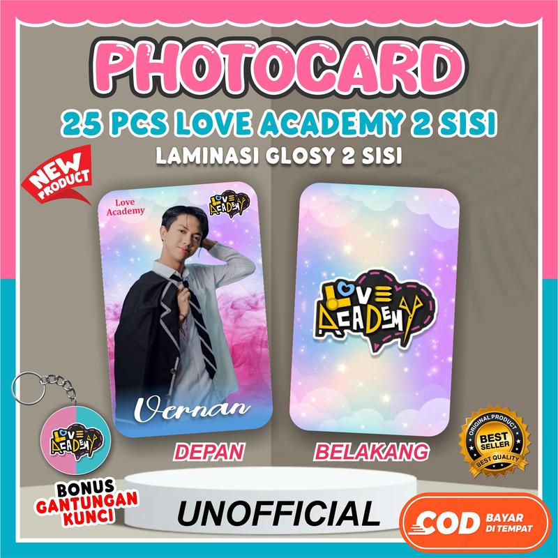 Photocard Love Academy isi 25 Pcs cetakan 2 sisi Laminasi Glosy - Shop ...