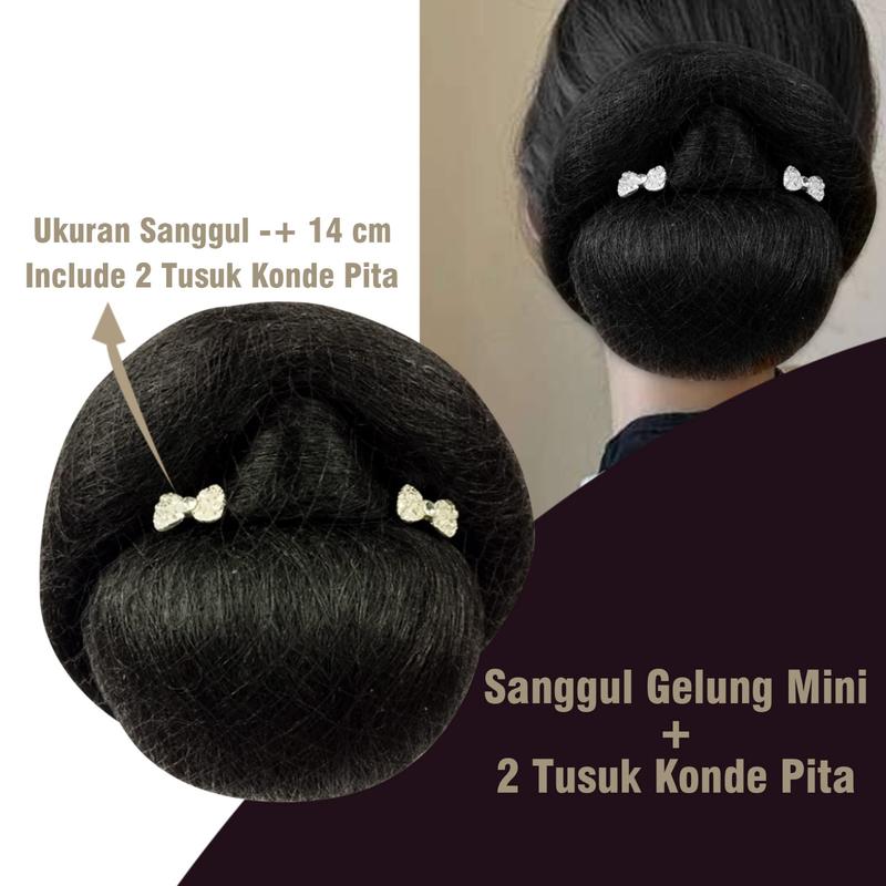 Sanggul Rambut Gelung Mini + 2 Pcs Tusuk Konde Pita A23B - Shop | Tokopedia