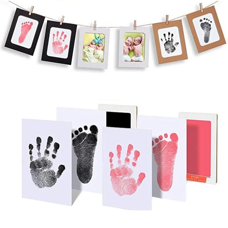 Newborn Baby DIY Handprint Footprint Kit Ink Pads Photo Fram - TikTok ...