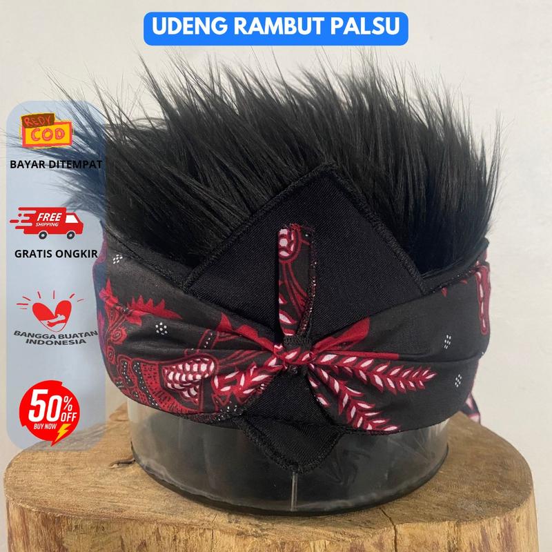 Udeng Rambut Palsu / Blangkon Rambut Palsu / Bendo Rambut / Udeng ...