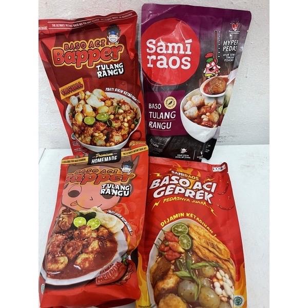 Baso aci halal mix 4pcs (bapper ori,bapper mercon,samiraos ori,samiraos ...