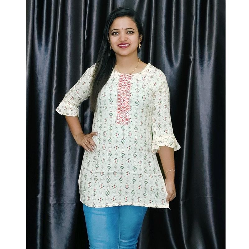 JS Premium liva brand short kurthis, normal cutting, cotton material ...
