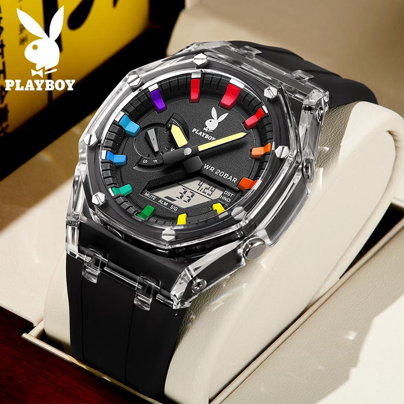 PLAYBOY Jam tangan lelaki fashion sport clock watch for men,waterproof ...