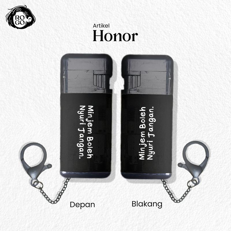 ROGO Aksesoris Pemantik Unik Bara Artikel Minjem Boleh Nyuri Jangan ROGO - Ukuran 3x7,5 cm Bahan ...