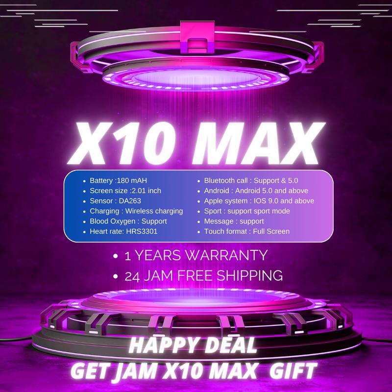 LV63-COD BUY X10 Max Smart Watch [ FREE 1 JAM X10 Max ] Vira - TikTok Shop Malaysia