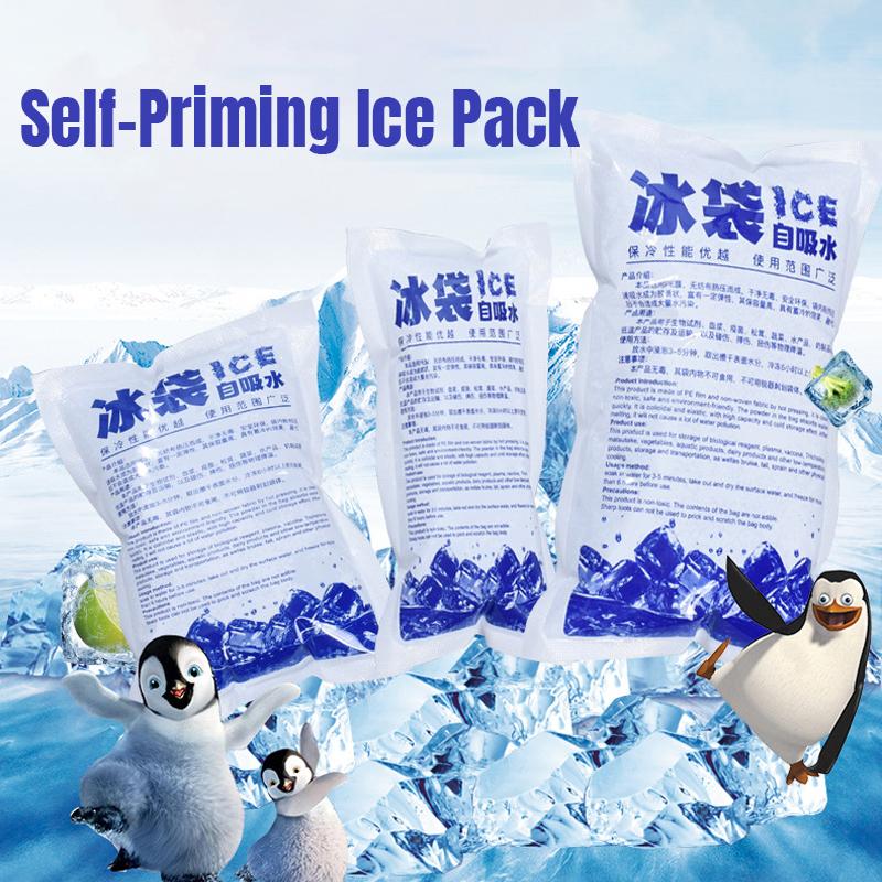 Self-priming Ice Pack Reusable Gel Ice Pack for Cooler Box Ice Sports ...