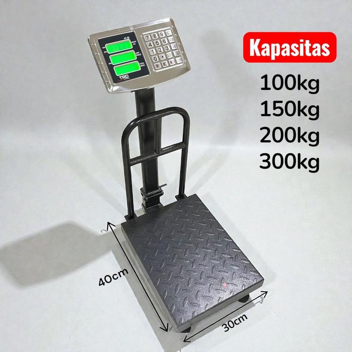 Promo Timbangan Duduk Digital 100-300kg Ukuran 40x30cm Double Display ...