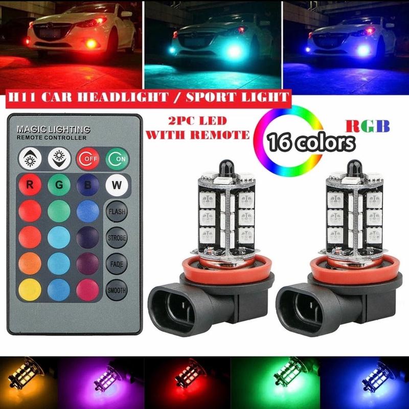 [2pcs with remote] Car fog lamp, Fog Light H11 Led Bulb Headlamp ...