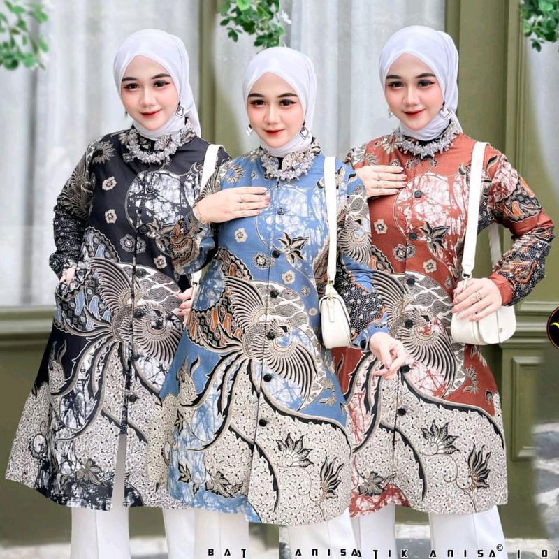 Batik Wanita Tunik Baju Batik Wanita Batik Wanita Lengan Panjang - Shop ...