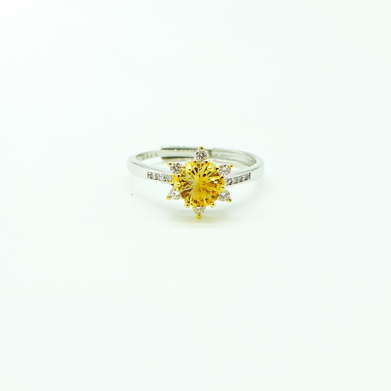 [SG]S925 Sterling silver Natural Round Citrine ring (opening - TikTok ...