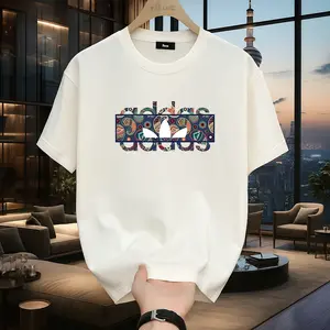 Baju Keren Kaos Hitam Putih Kerah Bulat Logo Oblong Pria Dewasa Santai ...